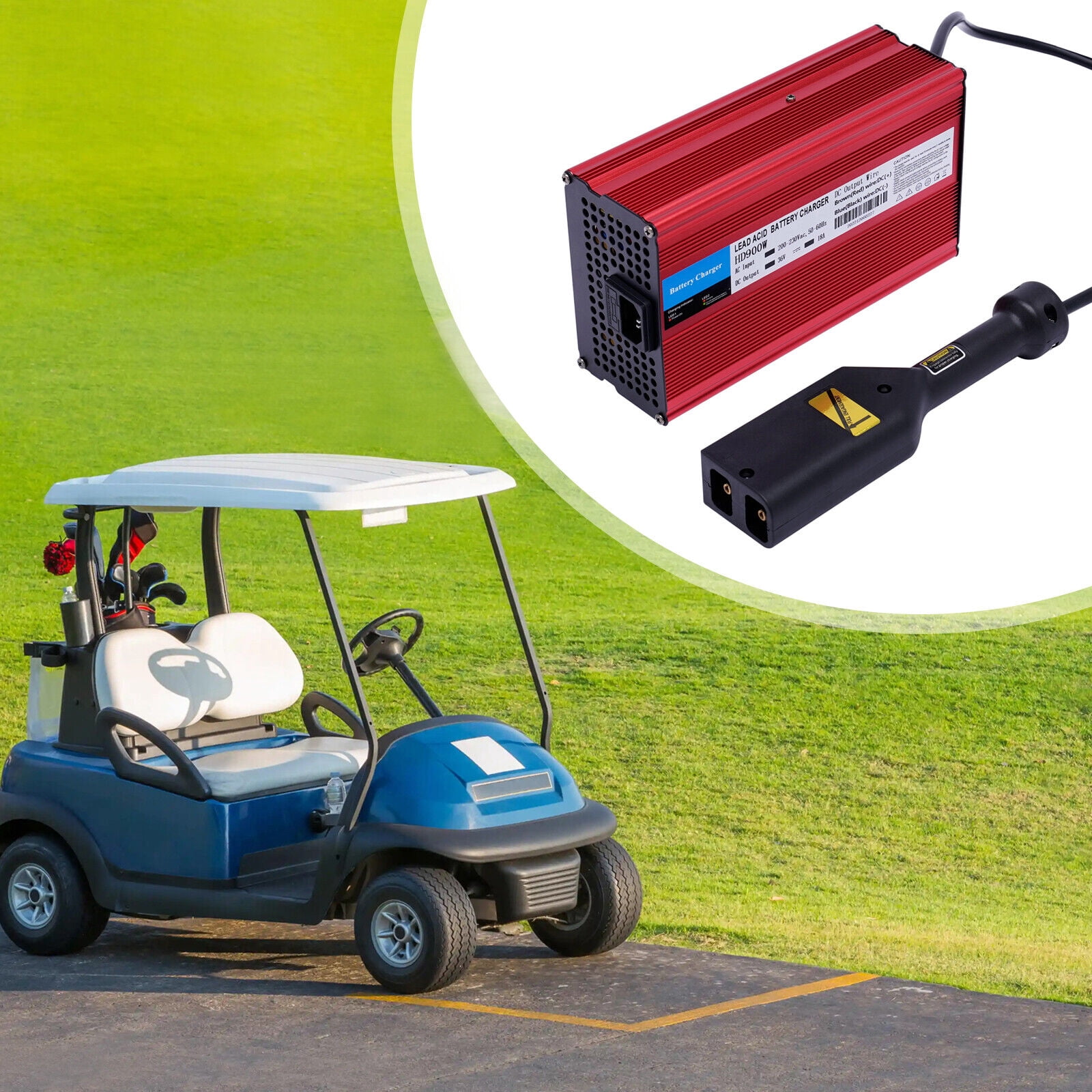 Fit EZGO TXT 36V 18A Golf Cart 1996 -2023 Battery Charger D Style w ...