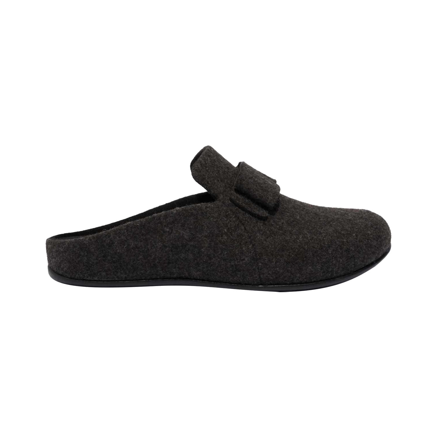 Fit Flop Womens Chrissie II Haus E01 Bow Felt Slippers - Walmart.com