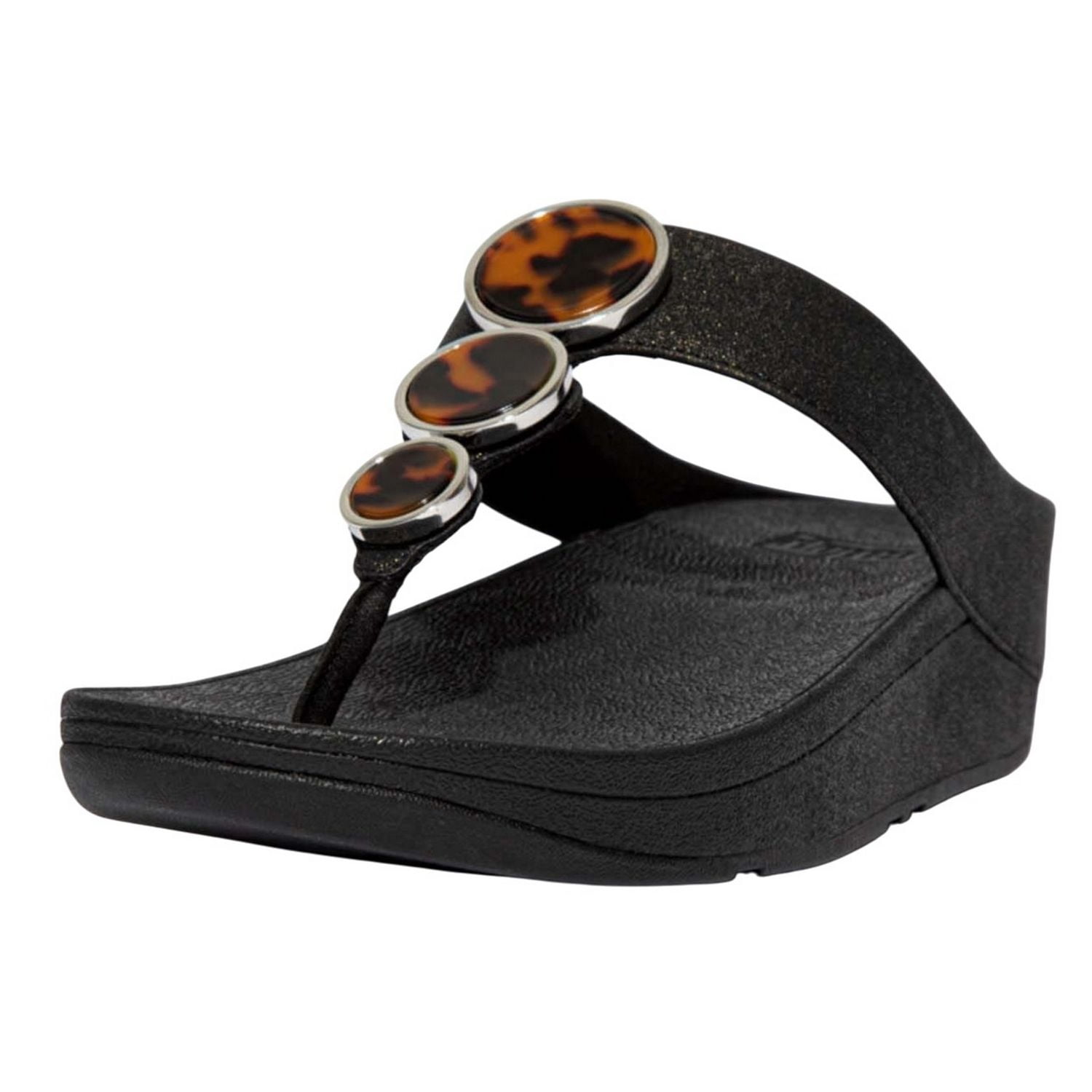 Fit Flop Womens Halo Shimmer Toe Post Sandals - Walmart.com
