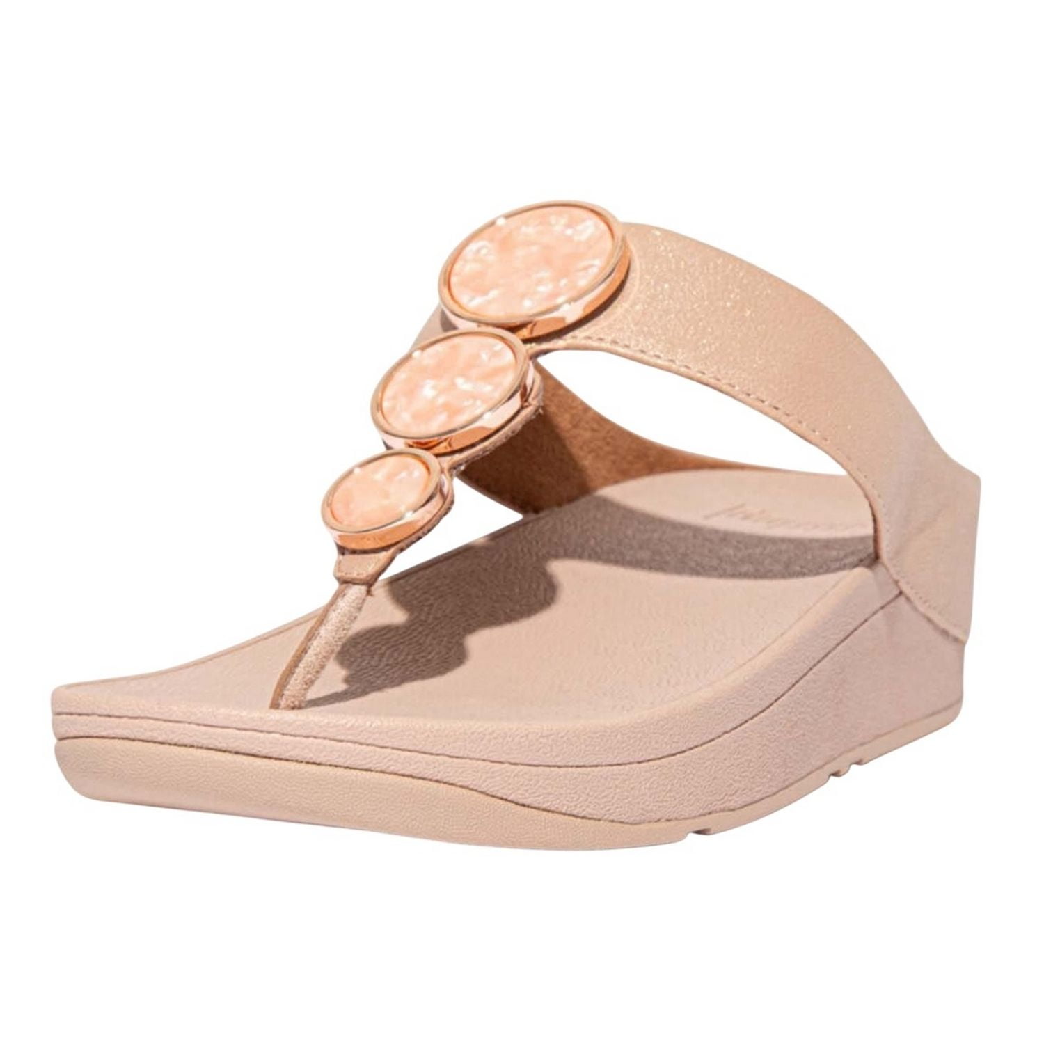 Fit Flop Womens Halo Shimmer Toe Post Sandals - Walmart.com