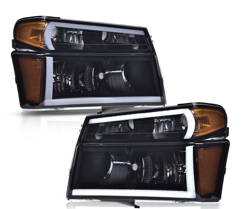 Fit For 04-12 GMC Canyon/Chevy Colorado LED DRL Headlights Bumper ...