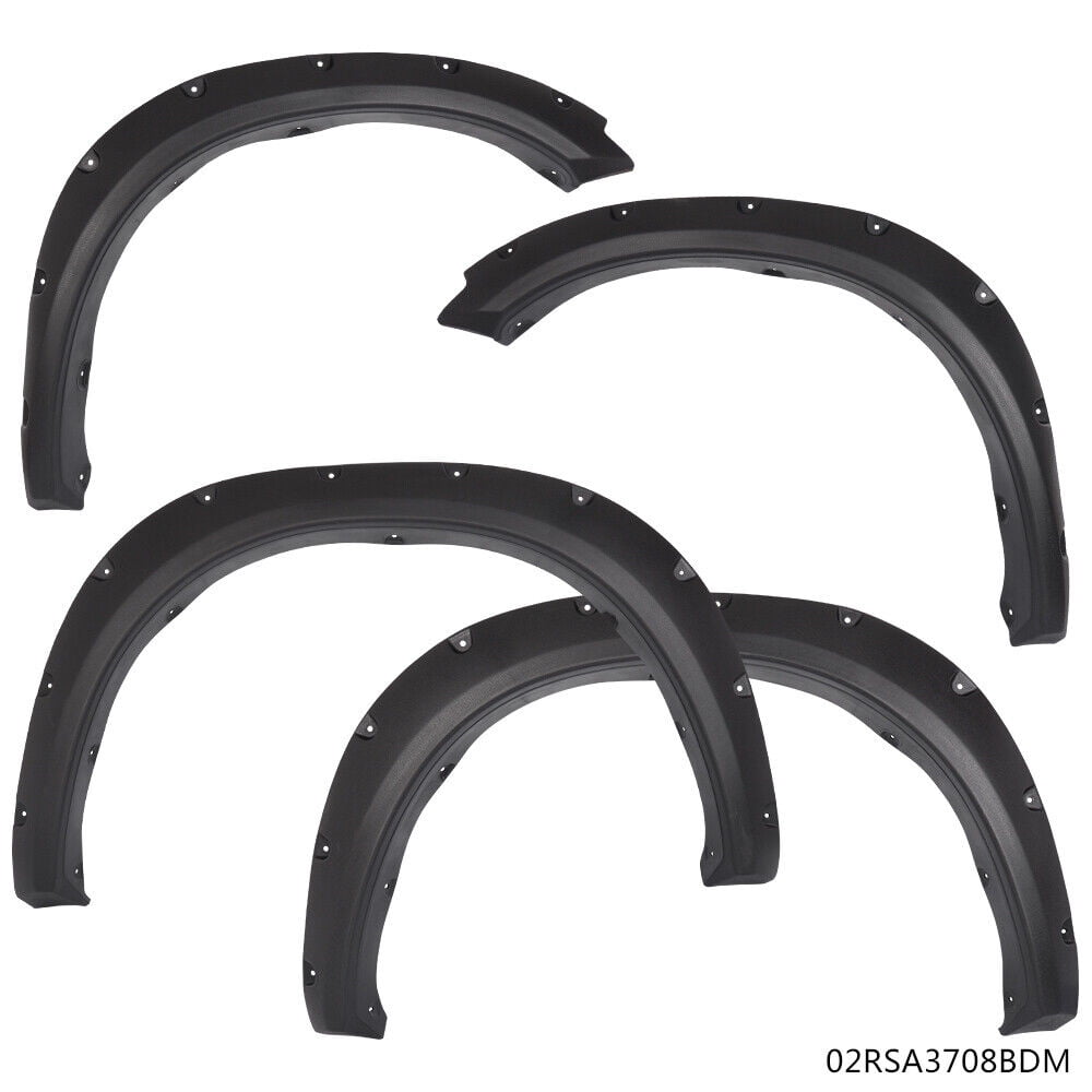 Fit For 09-23 Dodge Ram 1500 Pocket Rivet Fender Flare Textured Black ...