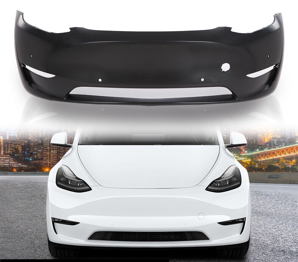 Fit For 20-23 Tesla Model Y MY Front Bumper Cover Panel W/Park Sensor ...