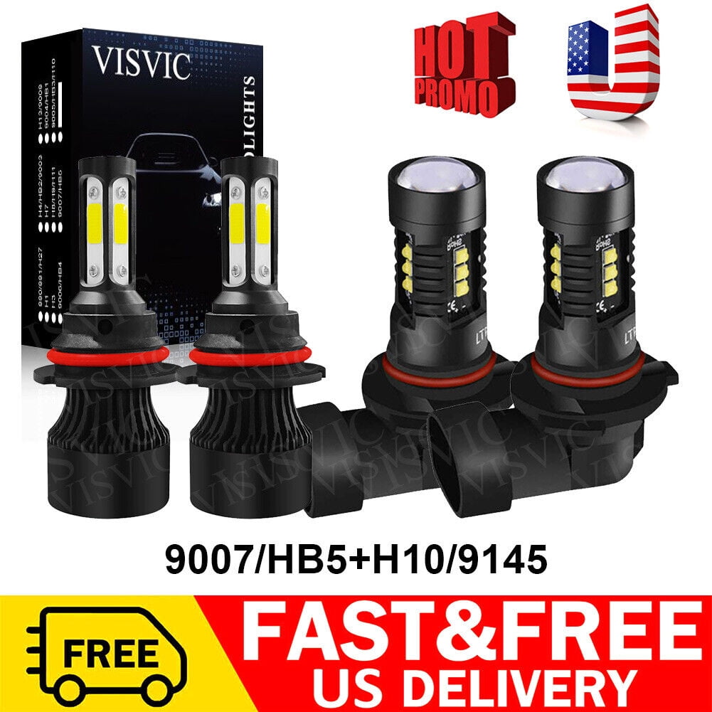 Fit For 2003-2005 Dodge Ram 1500 2500 3500 White LED Headlight + Fog ...