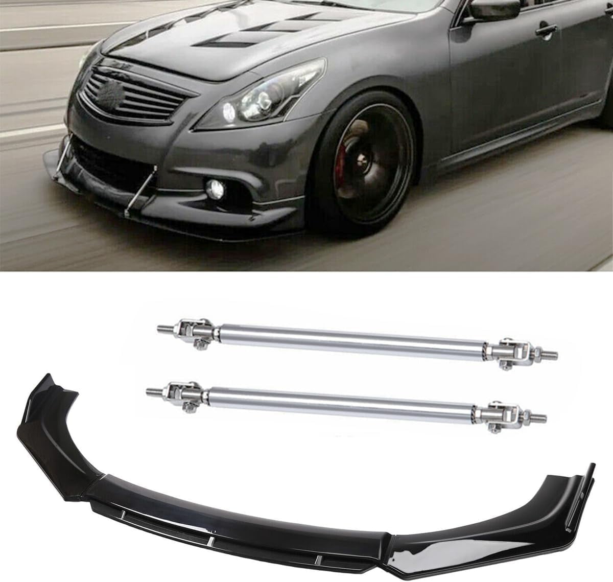 Fit For 2003-2013 In-fini-ti G37 G35 Front Bumper Lip Spoiler Splitter ...