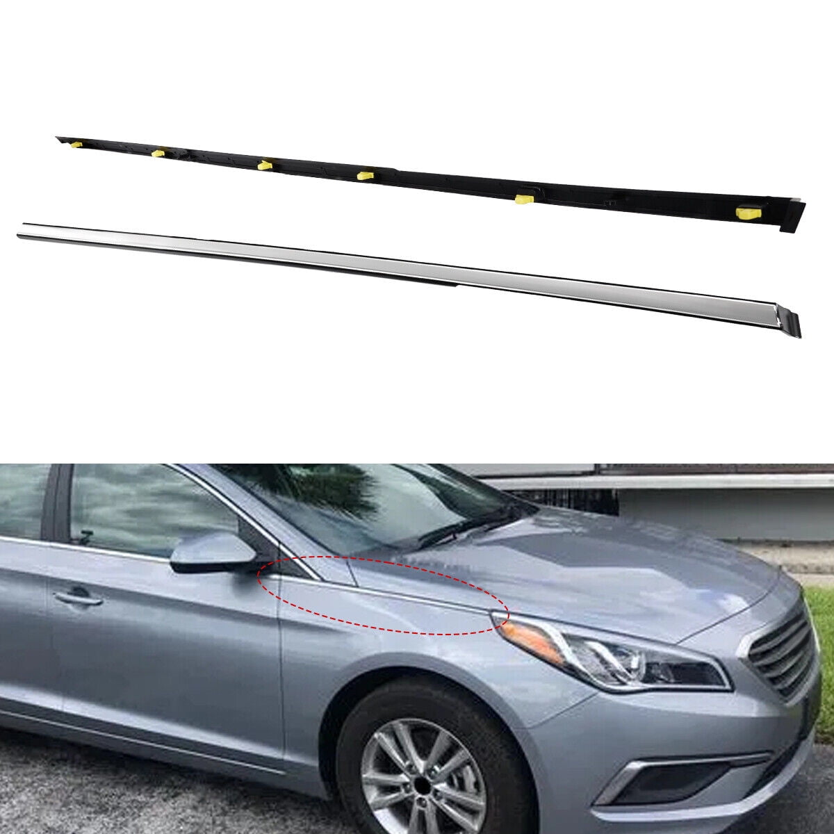 Geartronics Front Right Fender Chrome Garnish Molding Trim for 2015 ...