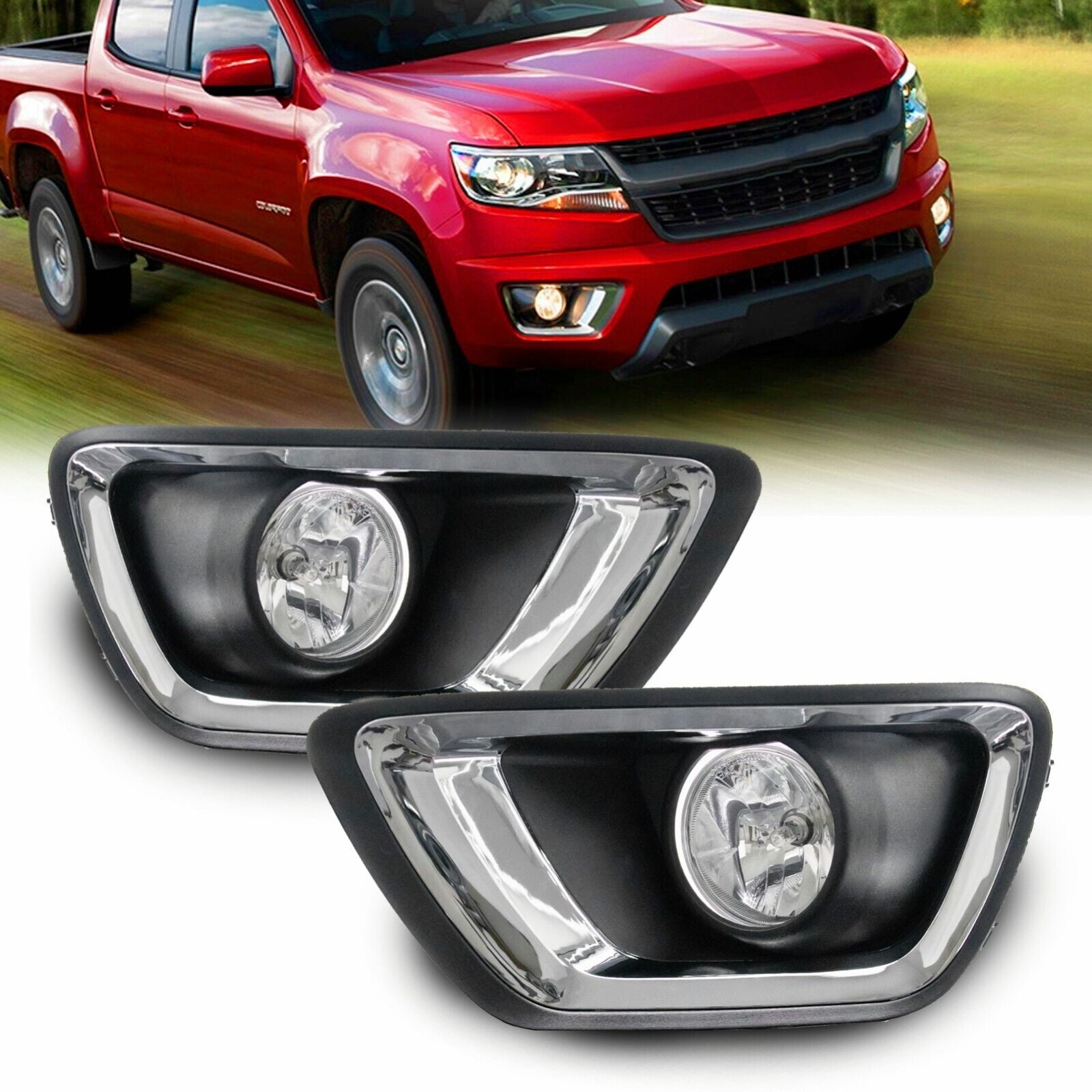 Fit For 2015 - 2019 for Chevrolet Colorado Clear Lens 1 Pair Front ...