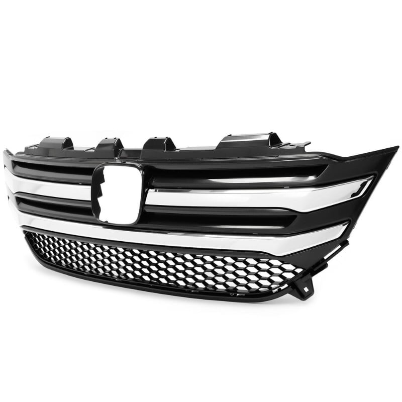 Fit For 2016-2018 17 Honda Pilot Front Upper Bumper Grille W/ Chrome ...