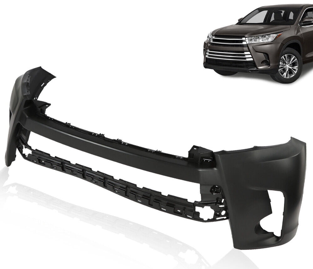 Fit For 2017-2019 Toyota Highlander Replacement Front Bumper Cover 1Pcs ...