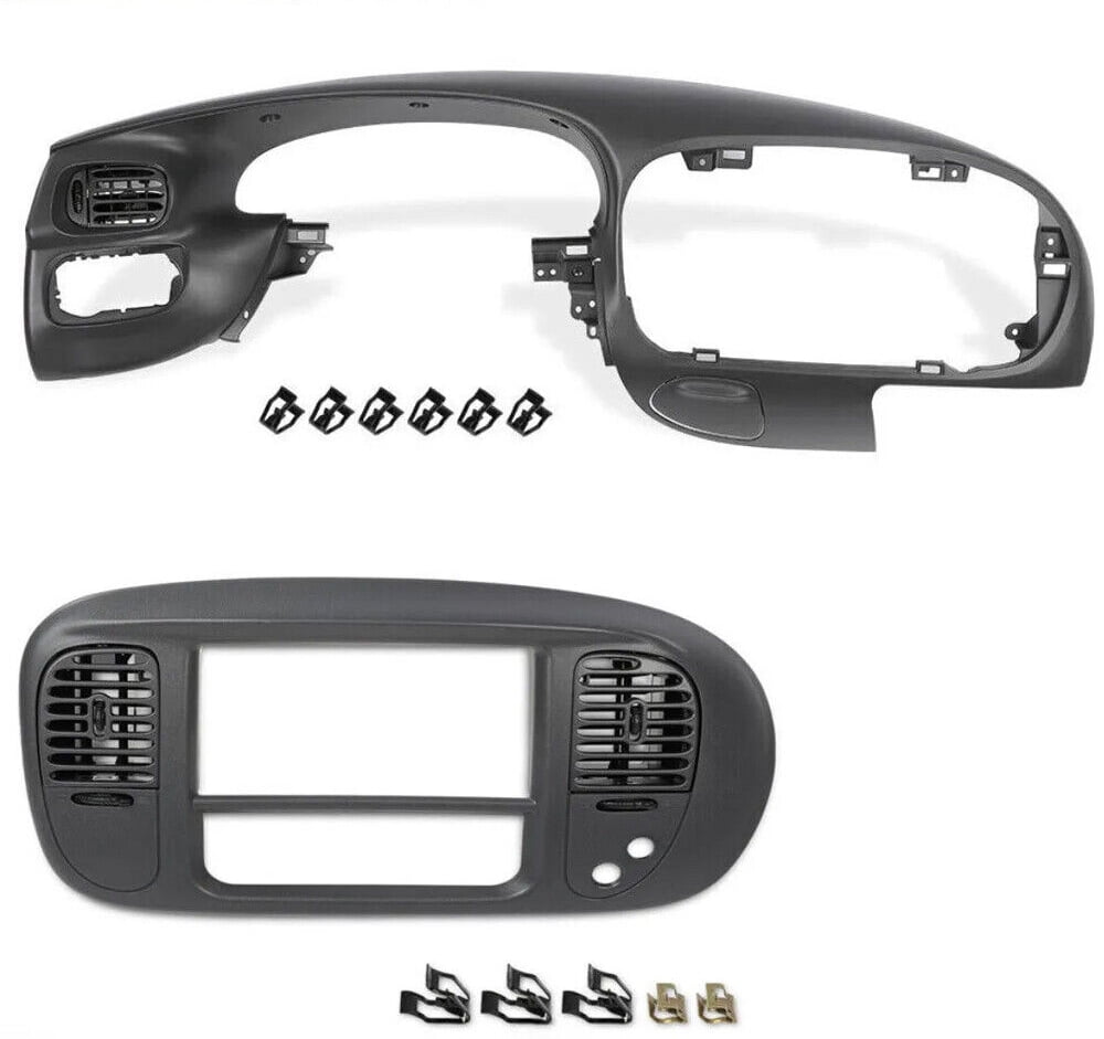 Fit For 97-03 Ford F150 Dash Pad Bezel +Center Dash Radio Bezel w/Air ...