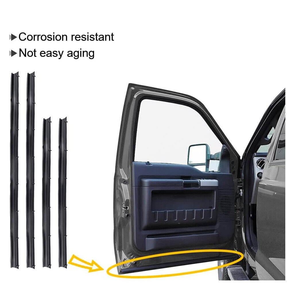 Fit For 99-16 Ford F250 F350 Crew Cab Front & Rear Lower Door Weather ...