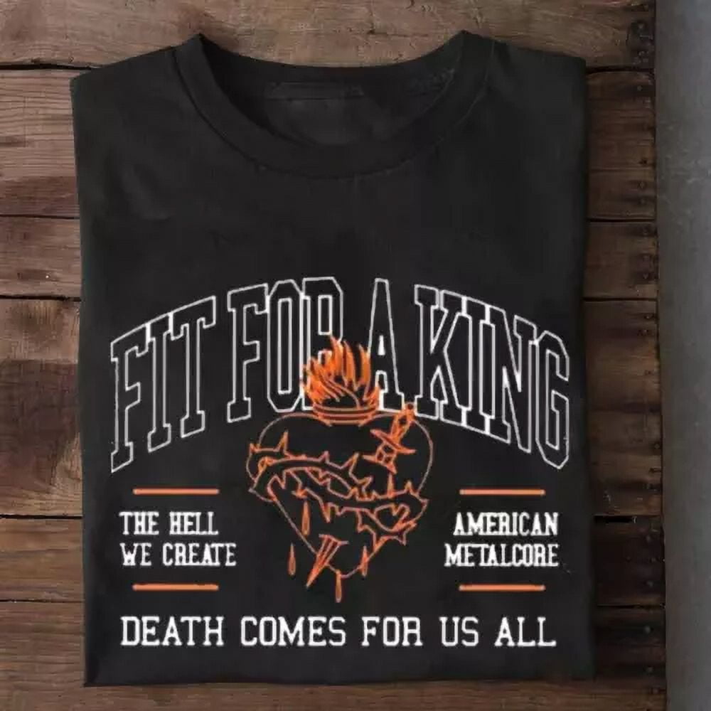 Fit For A King Band Sacred Varsity Short Sleeve Black All Size Gift ...