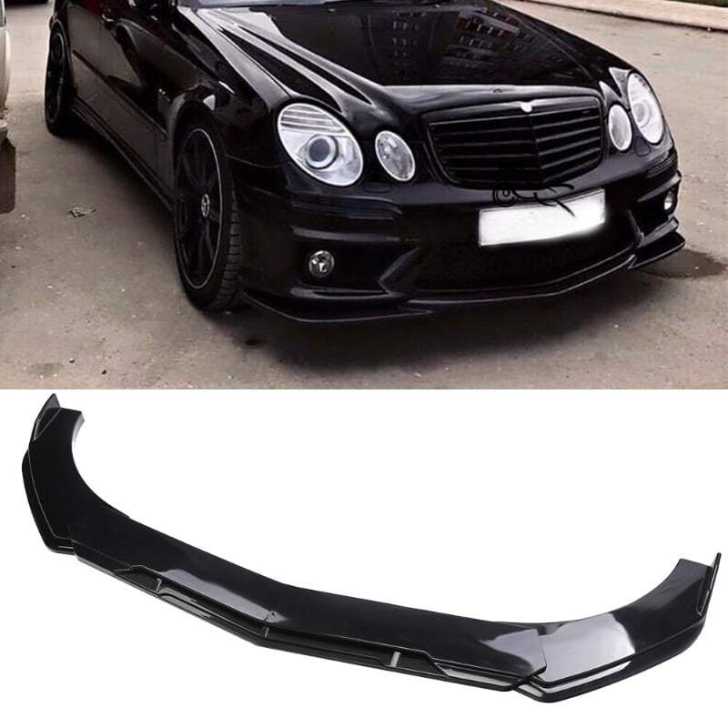 Fit For Benz W211 E250 E350 Gloss Black Front Bumper Lip Splitter ...