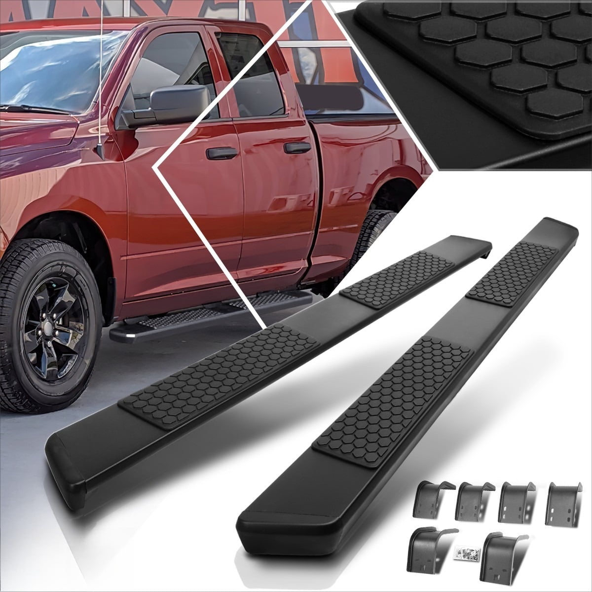 Fit For Dodge Ram 1500-3500 Quad Cab 2009-2024 5.5 Inch Honeycomb Step ...