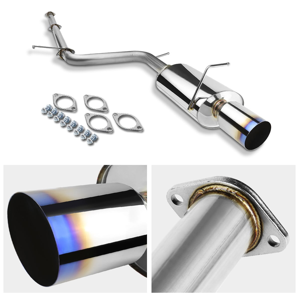 Fit For Eclipse GS SE 06-09 2.4L I4 4 Inch Burnt Tip Race Catback ...