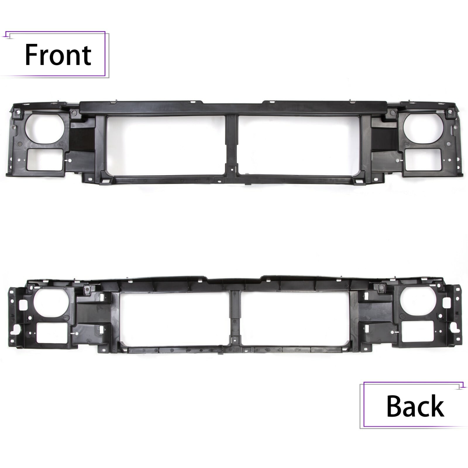 Fit For Ford F150 F250 F350 Black Header Panel Grille Headlight Mount ...