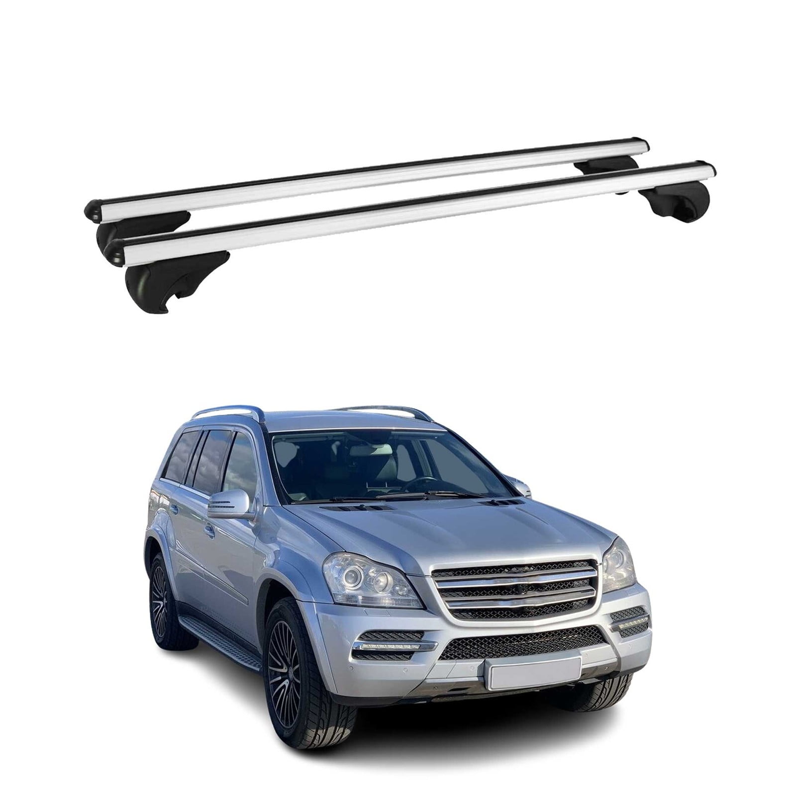 Fit For Mercedes GL Class X164 07-12 Alu Gray Lockable Roof Racks ...