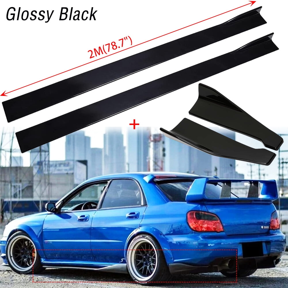 Fit For Subaru Impreza WRX STI Side Skirt Lower Lip 78.7" Rear Bumper ...