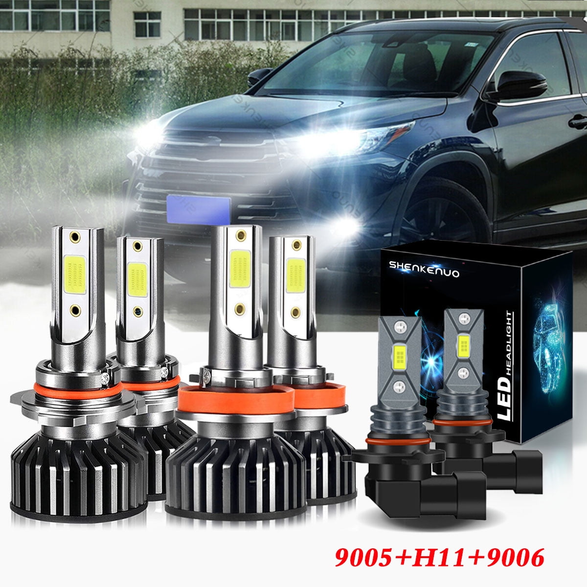 Fit For TOYOTA 4RUNNER (2006-2009) LED Headlight Bulbs,9005/HB3 High ...