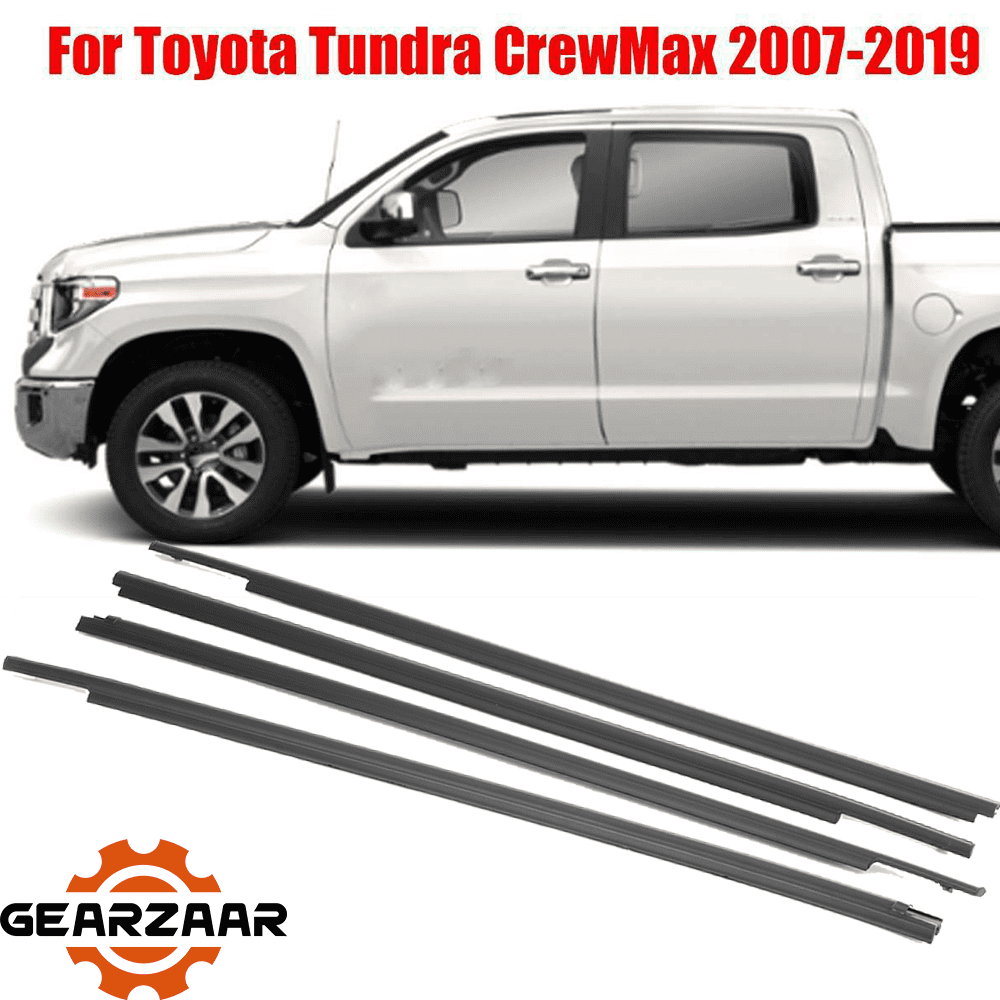 Fit For Toyota Tundra CrewMax 2007-2018 Window Moulding Weatherstrip ...