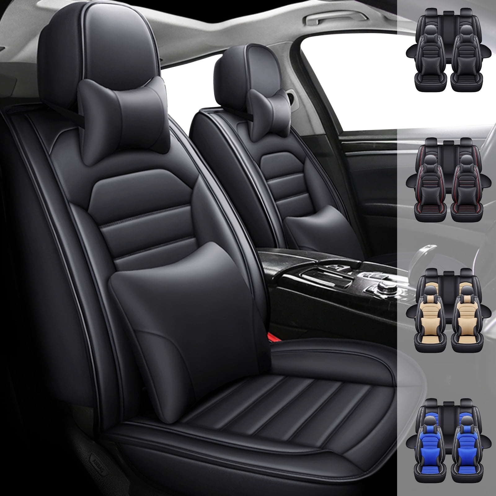 Fit for Ford Focus 2010-2025 Car Seat Cover, 5-Seat Breathable Faux ...