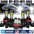 Fit Ford Fusion 2006-2016 LED Headlights High Low Beam Fog Lamp Bulbs ...