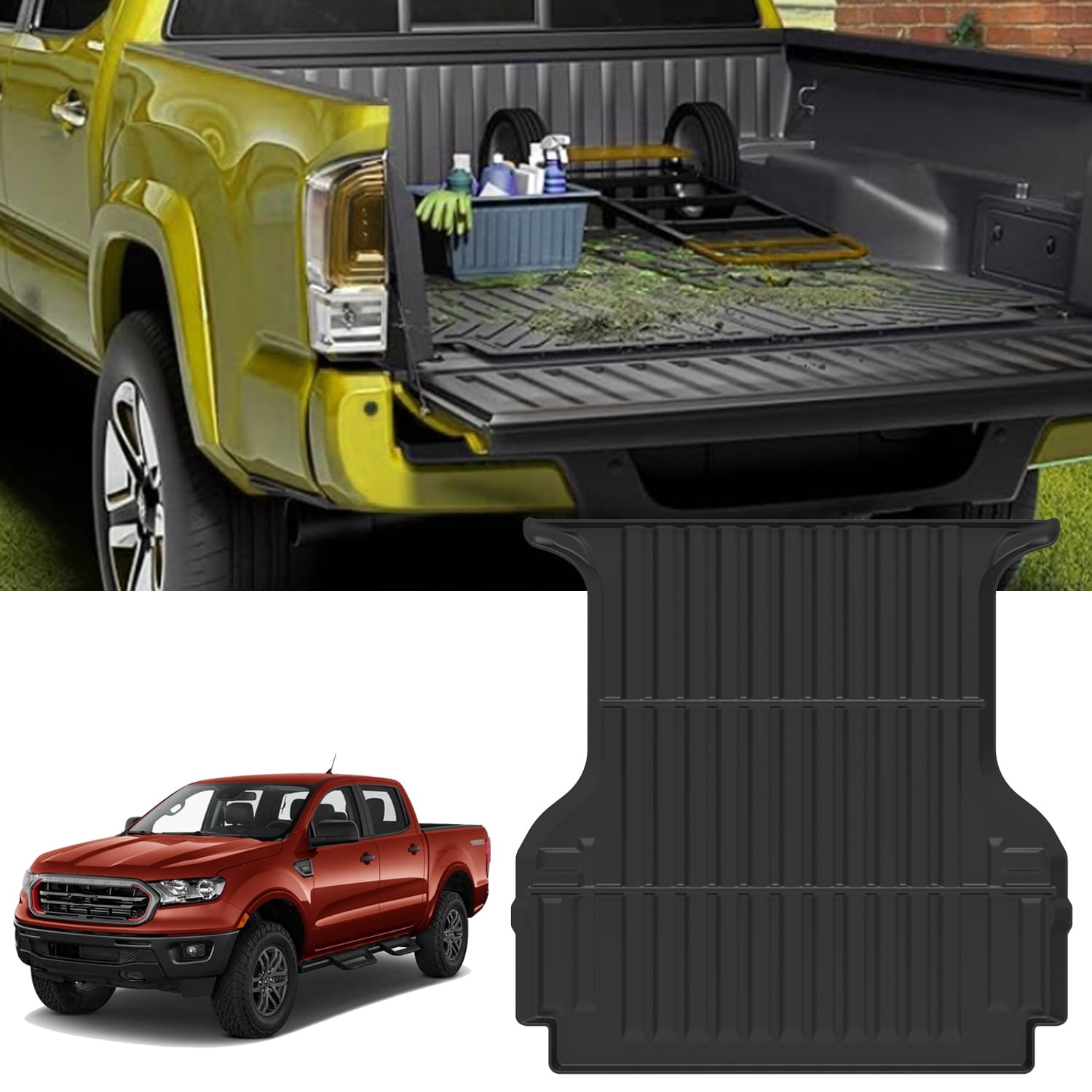Fit Ford Ranger 4th Gen 2019-2023 Truck Bed Mat for 2019 2020 2021 2022 ...