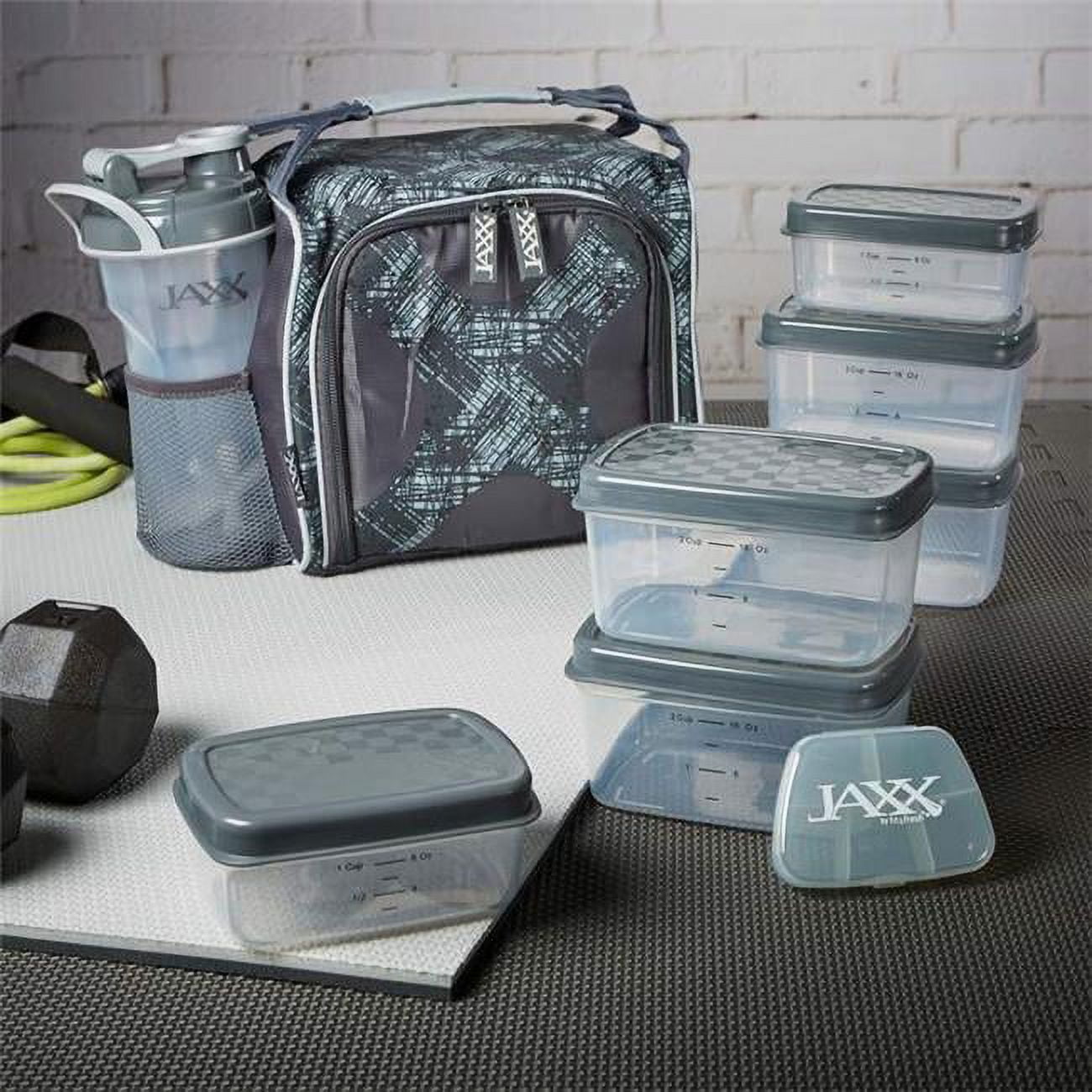 Fit & Fresh 7086FFJX1647 Jaxx Fitpak Meal Preparation Bag, Gray ...