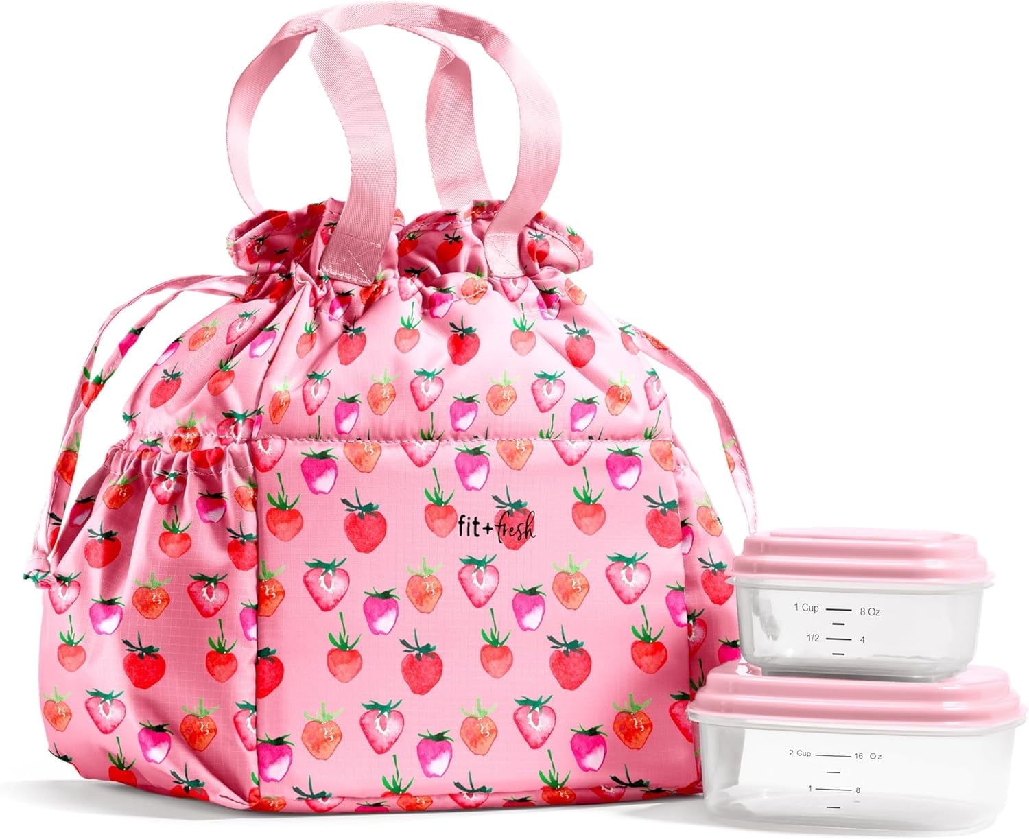 Fit + Fresh Cromwell Women's Lunch Bag, Cinch Closure Lunch Box With ...