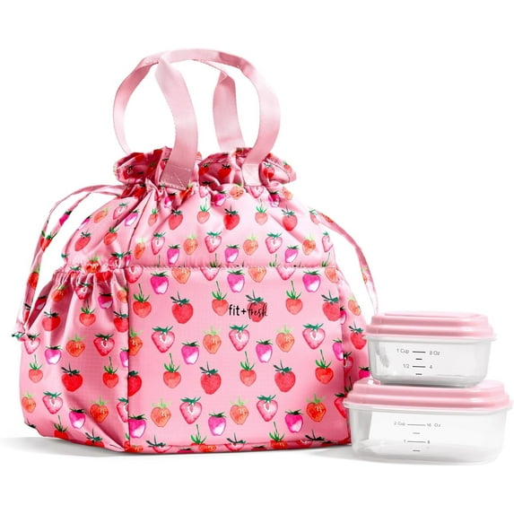 Fit + Fresh Cromwell Women's Lunch Bag, Cinch Closure Lunch Box With ...