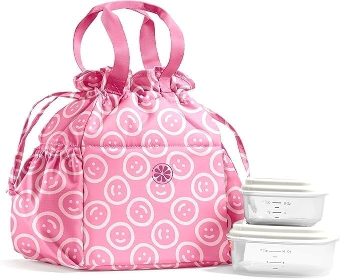 Fit + Fresh Cromwell Women's Lunch Bag, Cinch Closure Lunch Box With ...