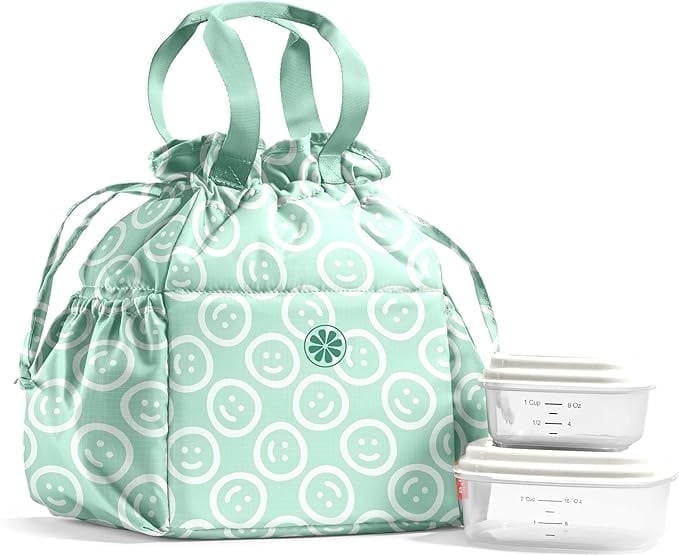 Fit + Fresh Cromwell Women's Lunch Bag, Cinch Closure Lunch Box With ...
