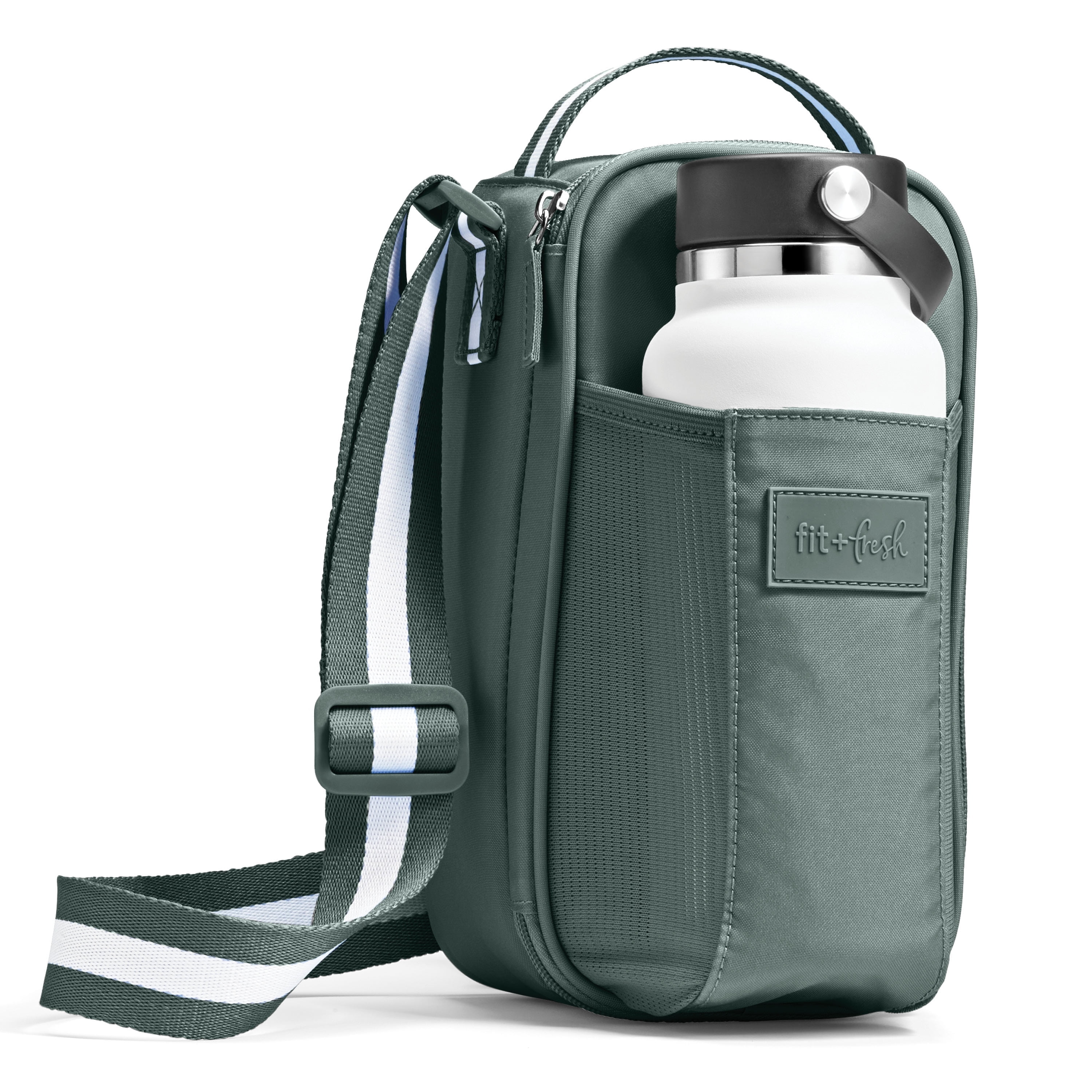 Fit+Fresh Crossbody Water Bottle Carrier with Insulated Compartment ...