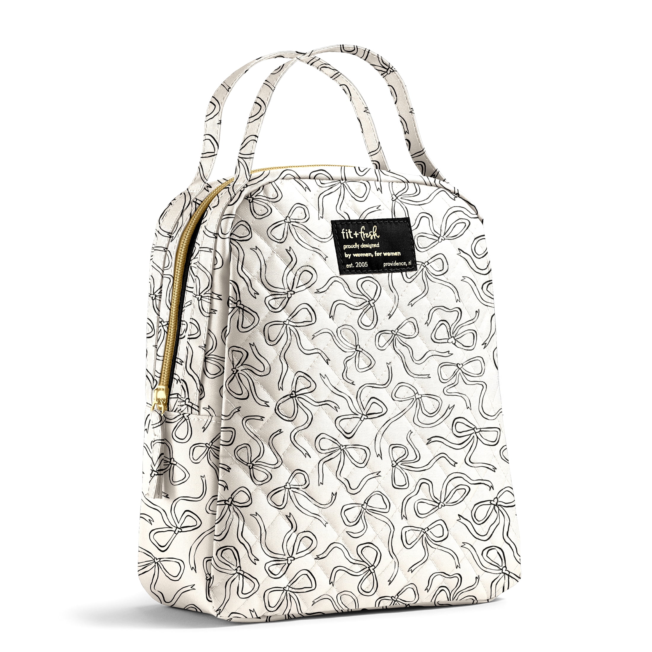 Fit & Fresh Evelyn Quilted Lunch Bag for Women, Large Lunch Tote ...