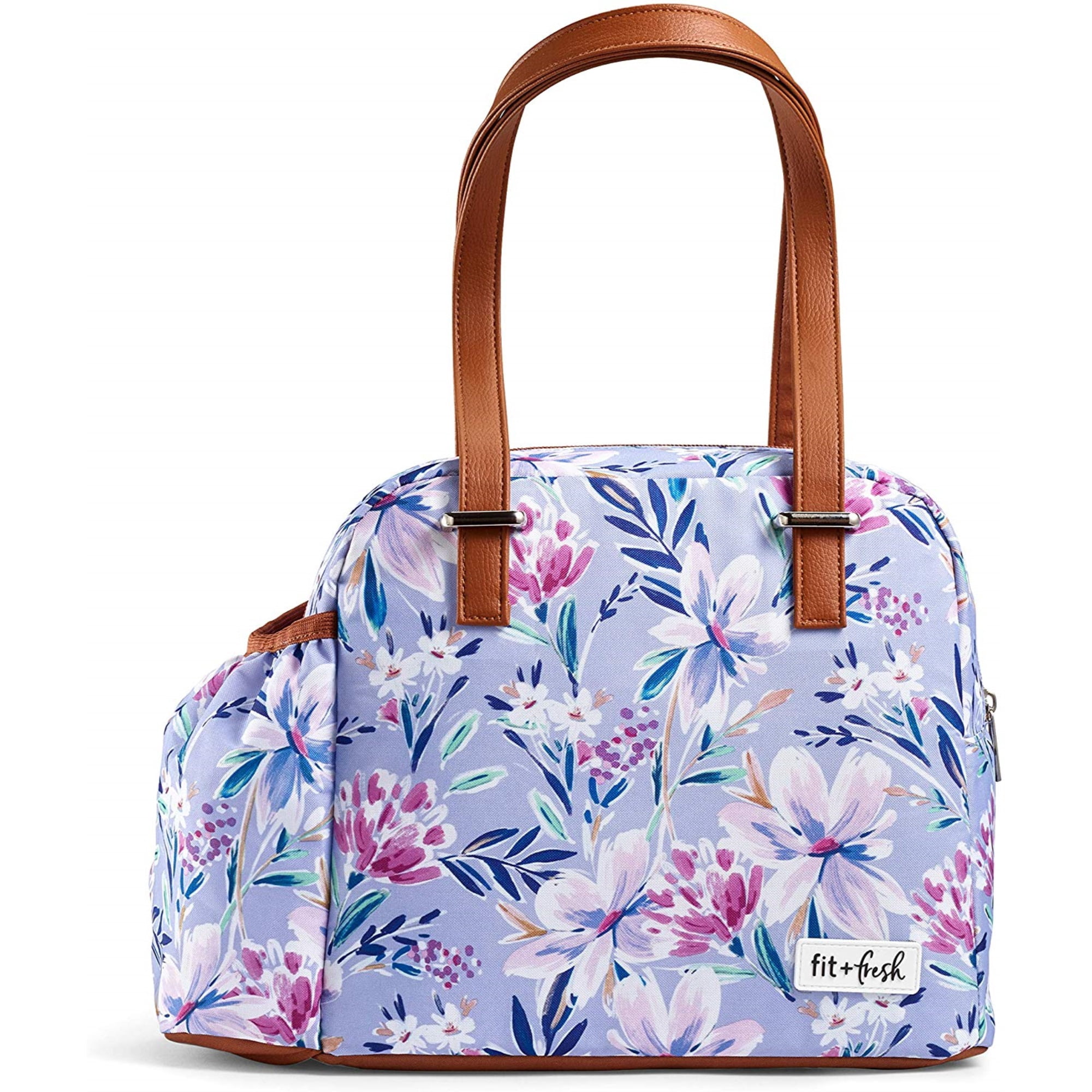 Fit & Fresh Laketown Lunch Bag, Navy Blue and Lilac Floral - Walmart.com