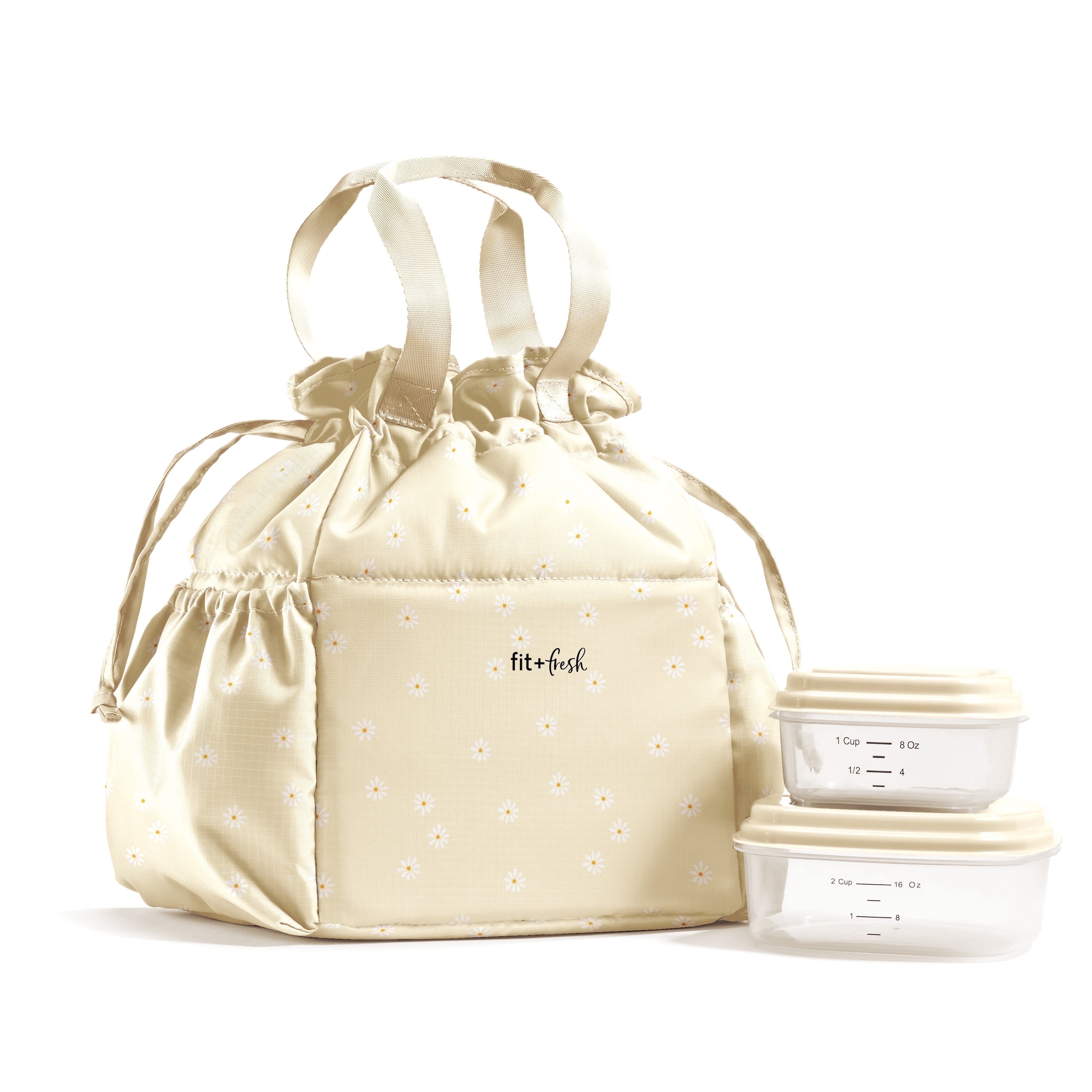 Fit + Fresh Cromwell Women's Lunch Bag, Cinch Closure Lunch Box With ...