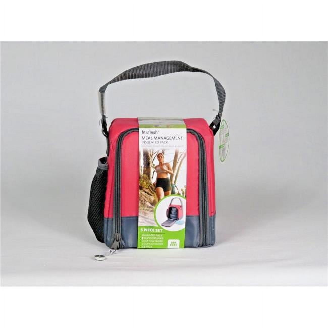 Fit & Fresh Meal Preparation Kit with Portion Control, Pink & Grey ...