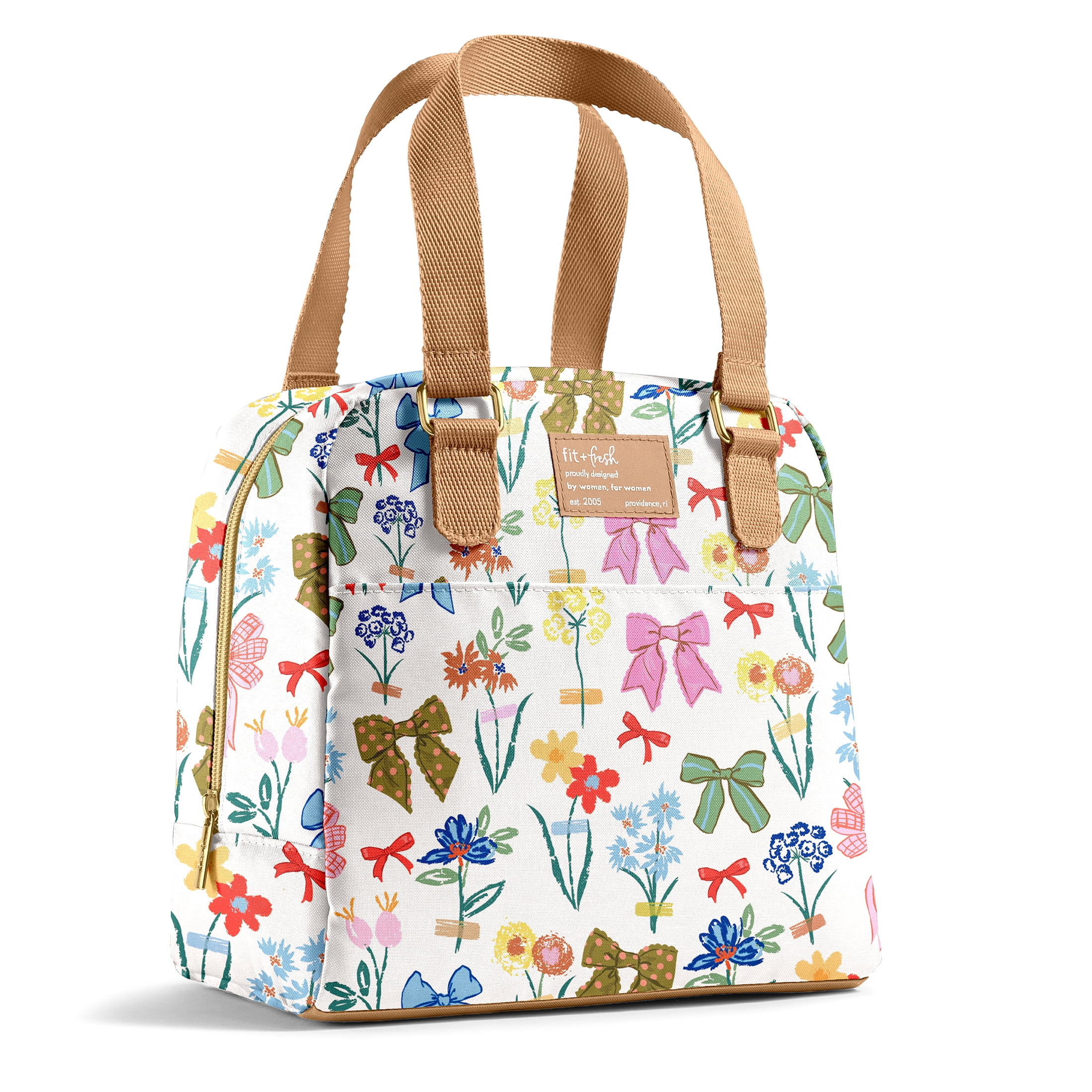 Fit & Fresh Minneola Insulated Lunch Bag for Women, Cute Bow & Floral ...