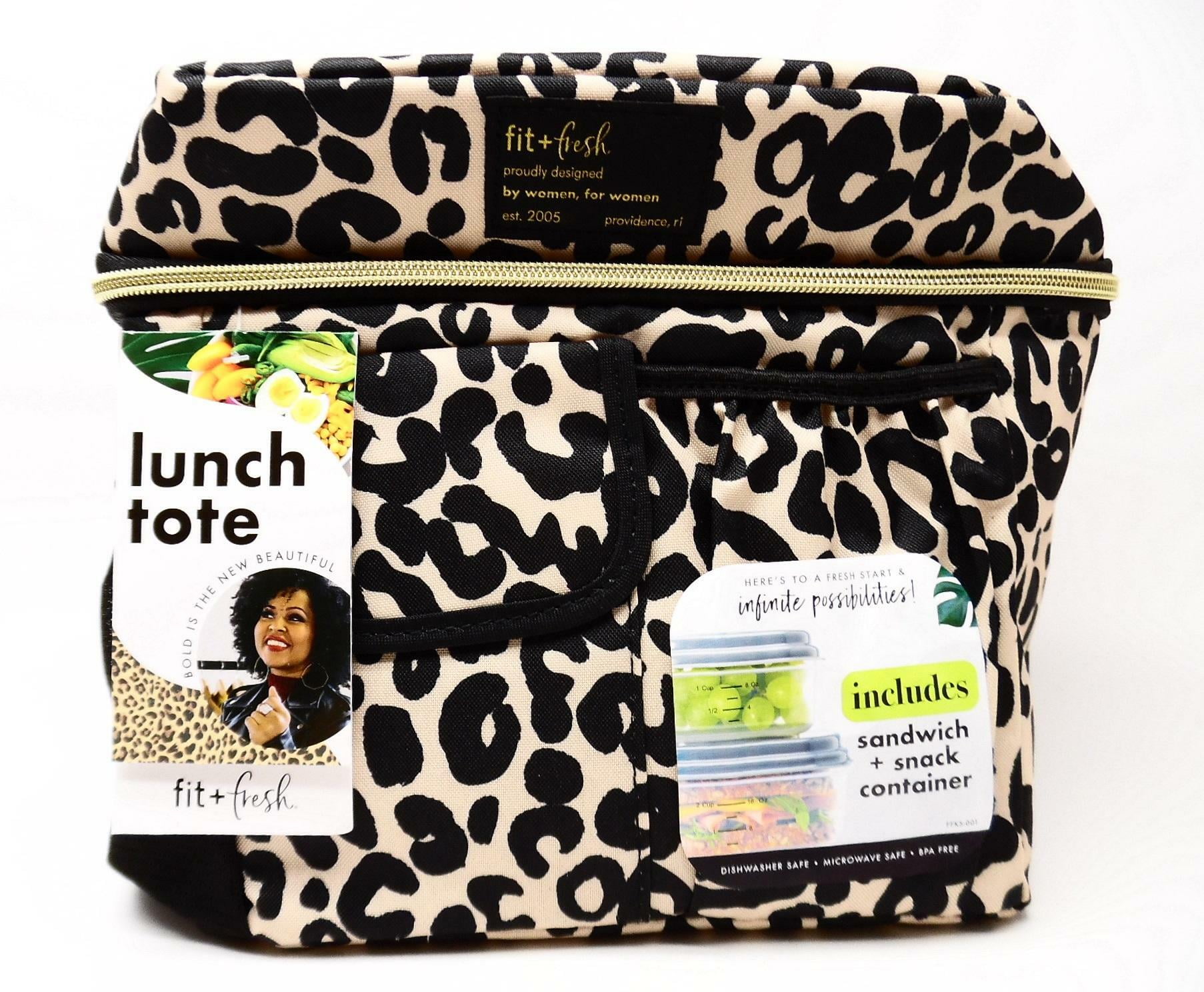 Fit + Fresh Montauk Lunch Bag with 2 Containers & Shoulder Strap ...
