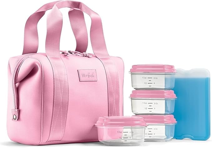 Fit + Fresh Remi Women's Lunch Bag, Self Insulating Neoprene Material ...