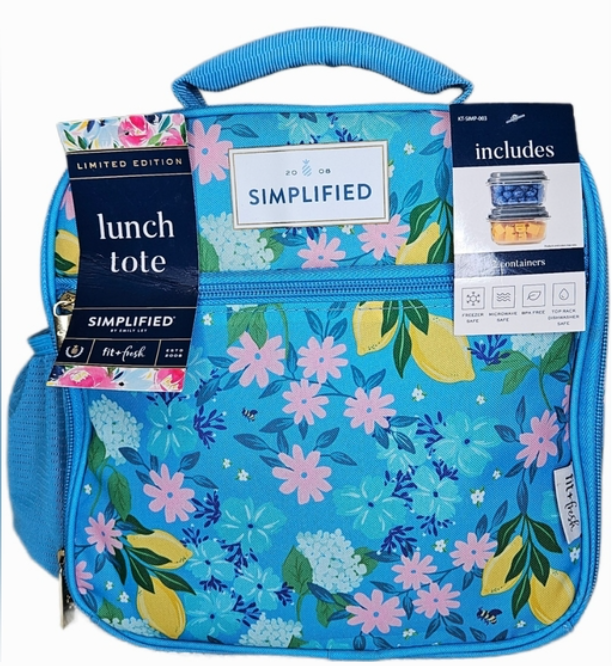 Fit + Fresh Simplified Limited Edition Insulated Lunch Tote w ...