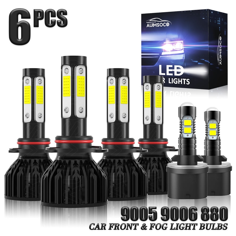 Fit GMC Envoy 2002-2009 Combo 6x 6000K LED Headlights 880 Fog Bulbs Kit ...
