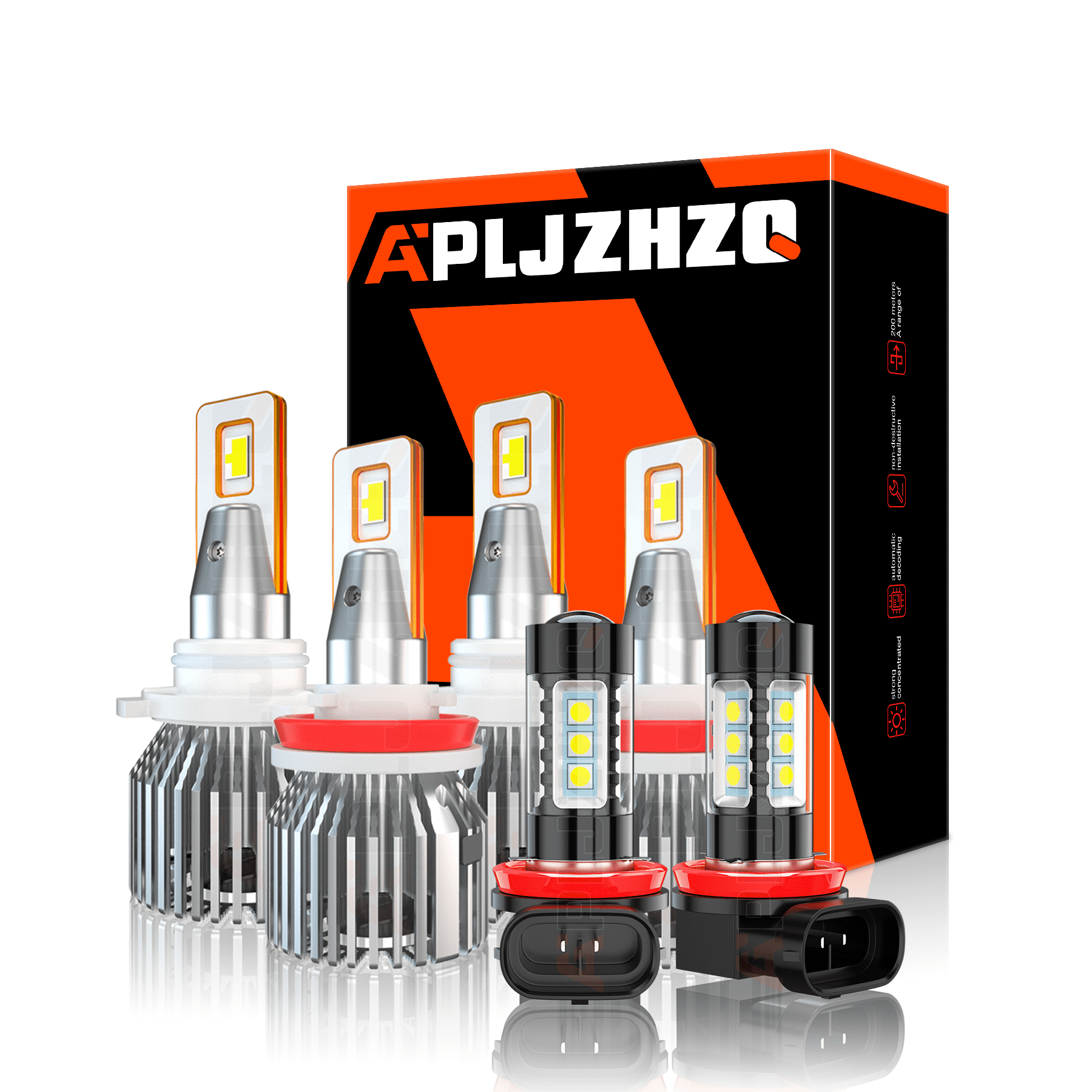 Fit GMC Terrain 2010-2015 6x CSP LED Headlight Hi/Lo Beam + Fog Light Bulbs Kit Plug and Play ...