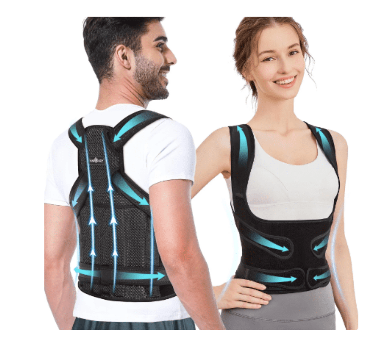 Fit Geni Back Brace Posture Corrector Adjustable Support Brace for Men ...
