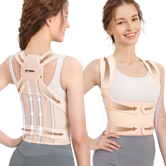 Fit Geno Posture Corrector for Women& Men,Adjustable Back Support Brace ...