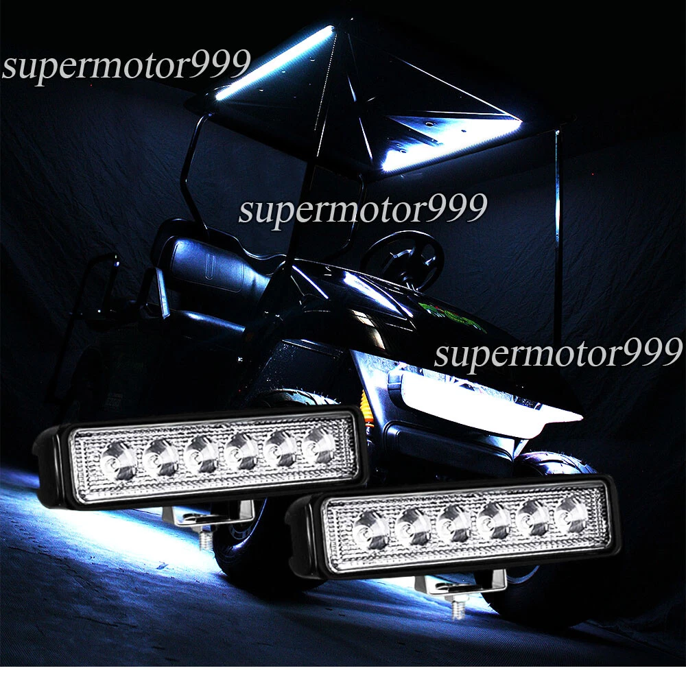 Fit Golf Cart 6 Inch Led Flood Light Bar Dc 12V Roof Light Led Work ...