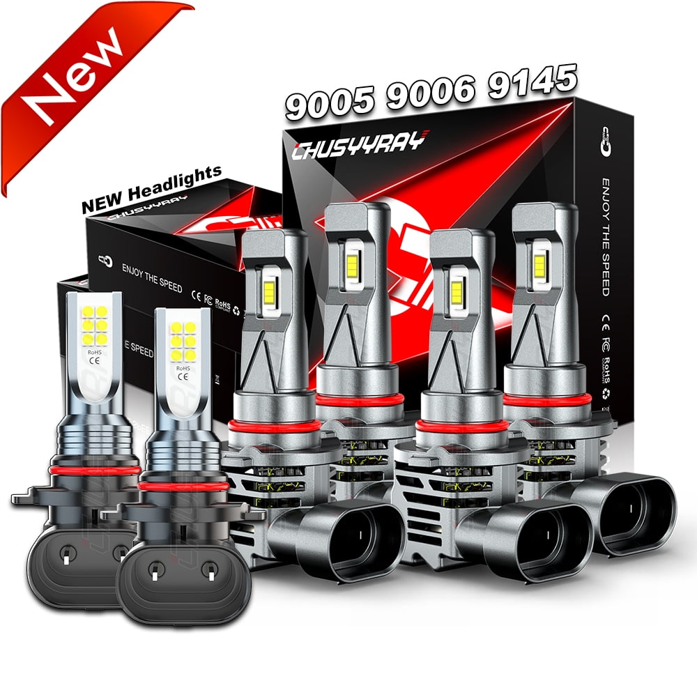 Fit Jeep Commander 2006-2010 LED Headlight Hi/Lo Beam+Fog Light Bulbs ...