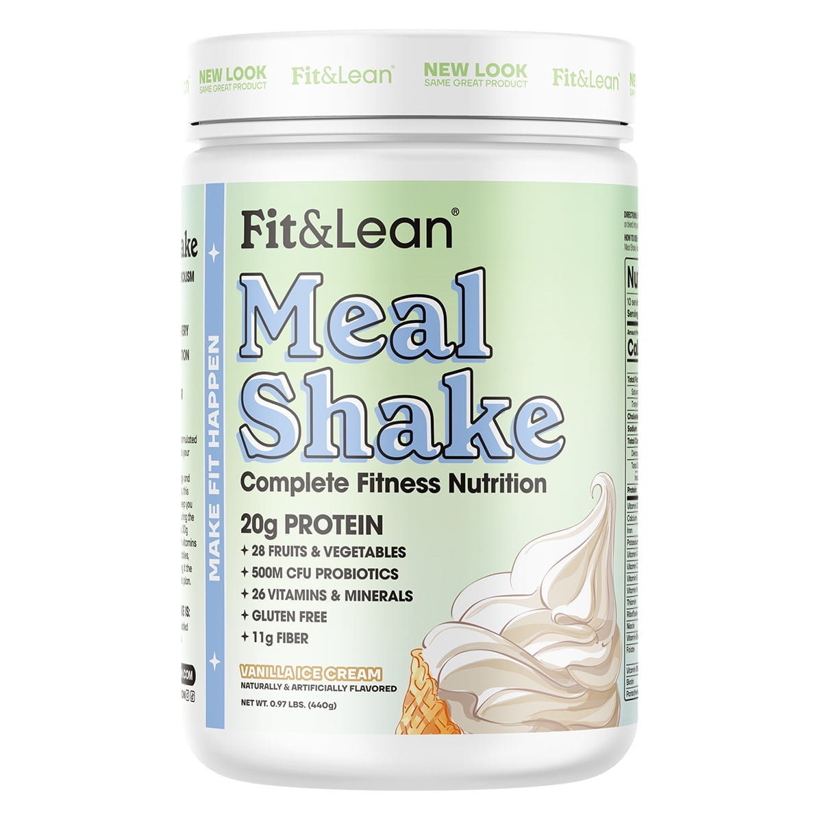 Fit & Lean Meal Shake - Vanilla Ice Cream 0.97 lbs Pwdr - Walmart.com