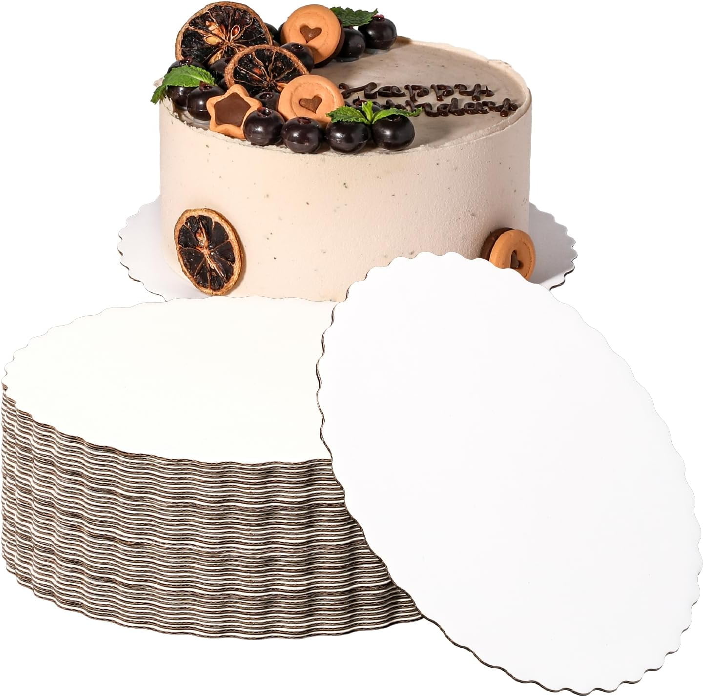 Fit Meal Prep [100 Pack 8 Inch Cake Boards White Cardboard Rounds ...
