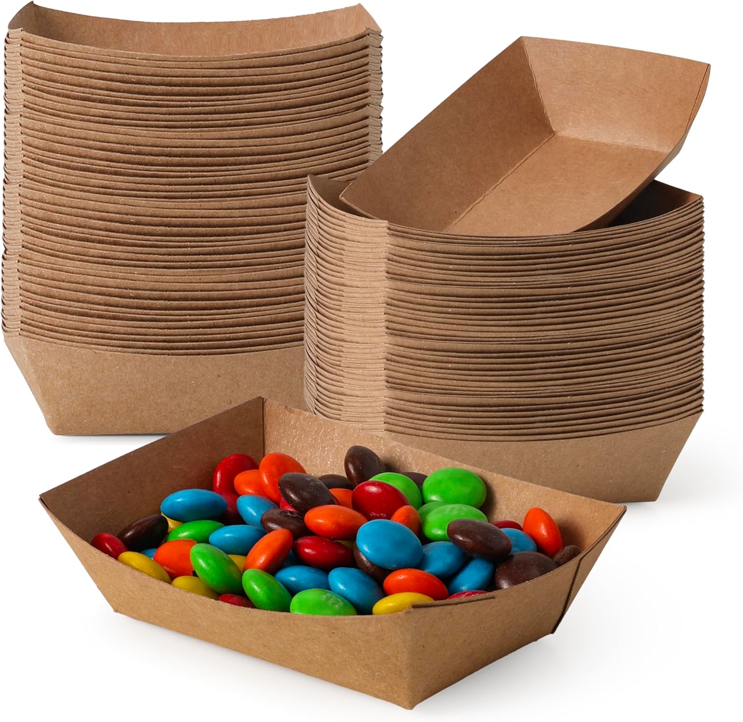 Fit Meal Prep 1000 Pack 0.25 lb Paper Food Boats Heavy Duty Disposable ...
